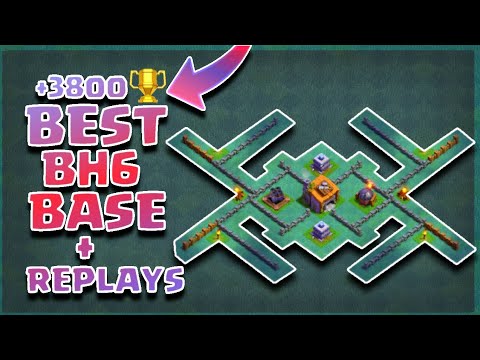Max Builder Hall 6 Best Base +3500 Trophy's | BH6 Best Pushing base ...