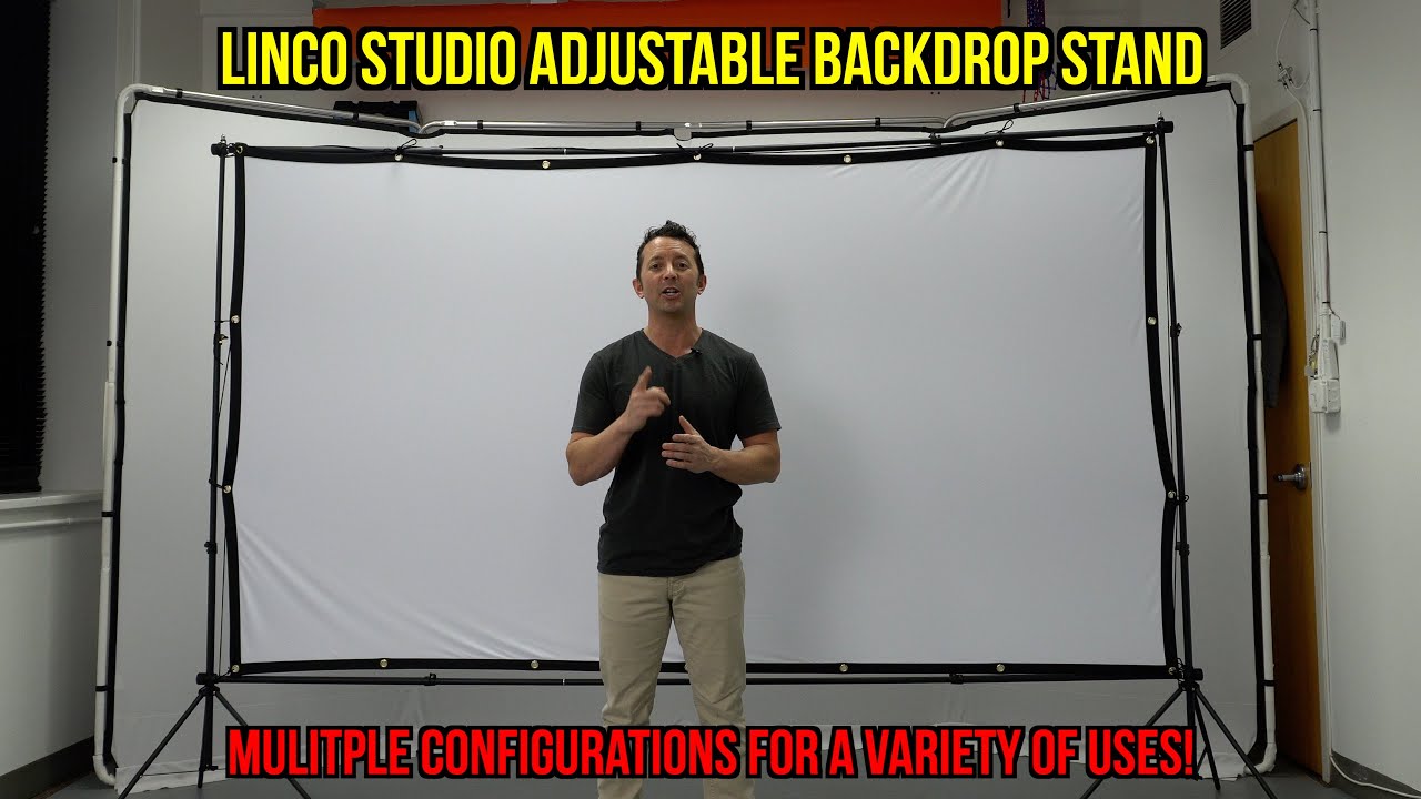LINCO Lincostore Backdrop Stand 10x7ft or 8.5x8.5ft Adjustable Photo ...