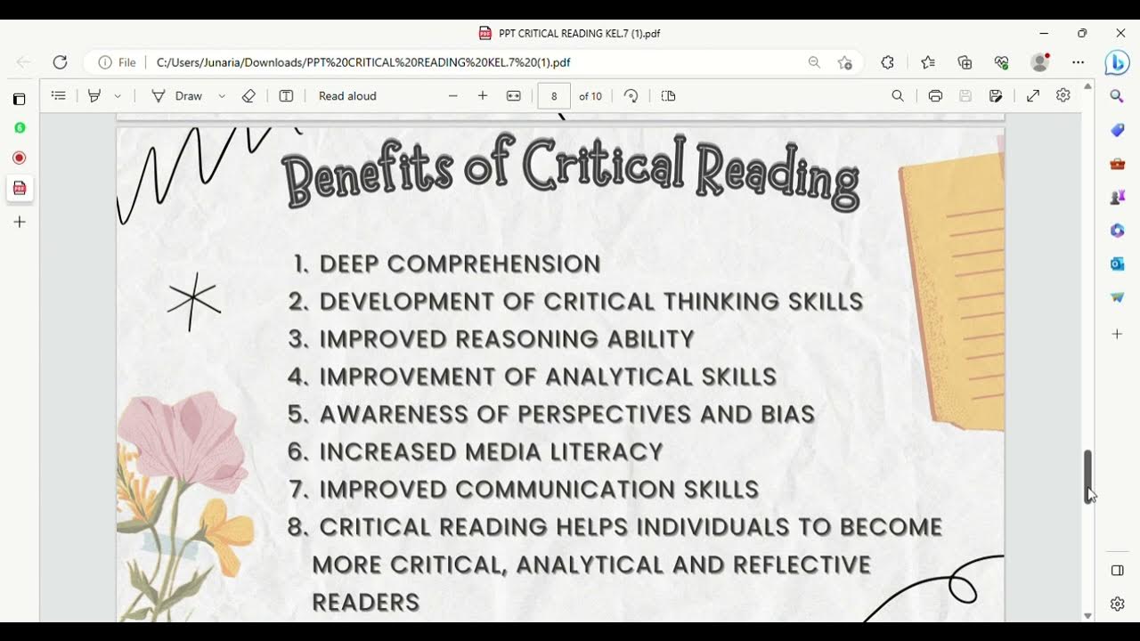 CRITICAL READING GROUP 7 (2C) - YouTube