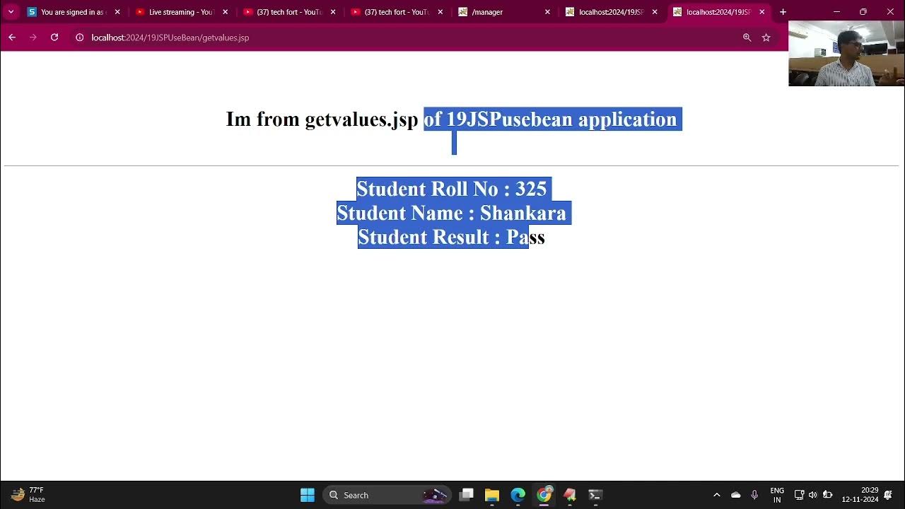 74 JSP Web application to work with jsp:useBean, jsp:setProperty and jsp:getProperty tags | JSP ...