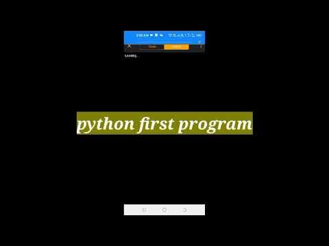 python first program - YouTube