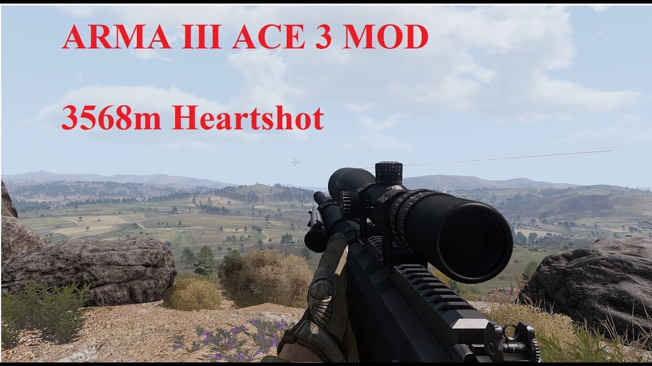 Arma 3 ACE 3 3568m Snipe Heartshot - YouTube