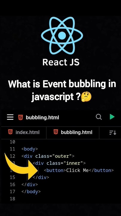 Event Bubbling in JavaScript Explained! 💻🔥#nodejs#short#shorts#javascript#backend#js#reactjs ...