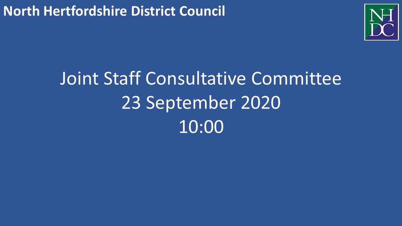 Meeting: Joint Staff Consultative Committee - 23 September 2020 - YouTube