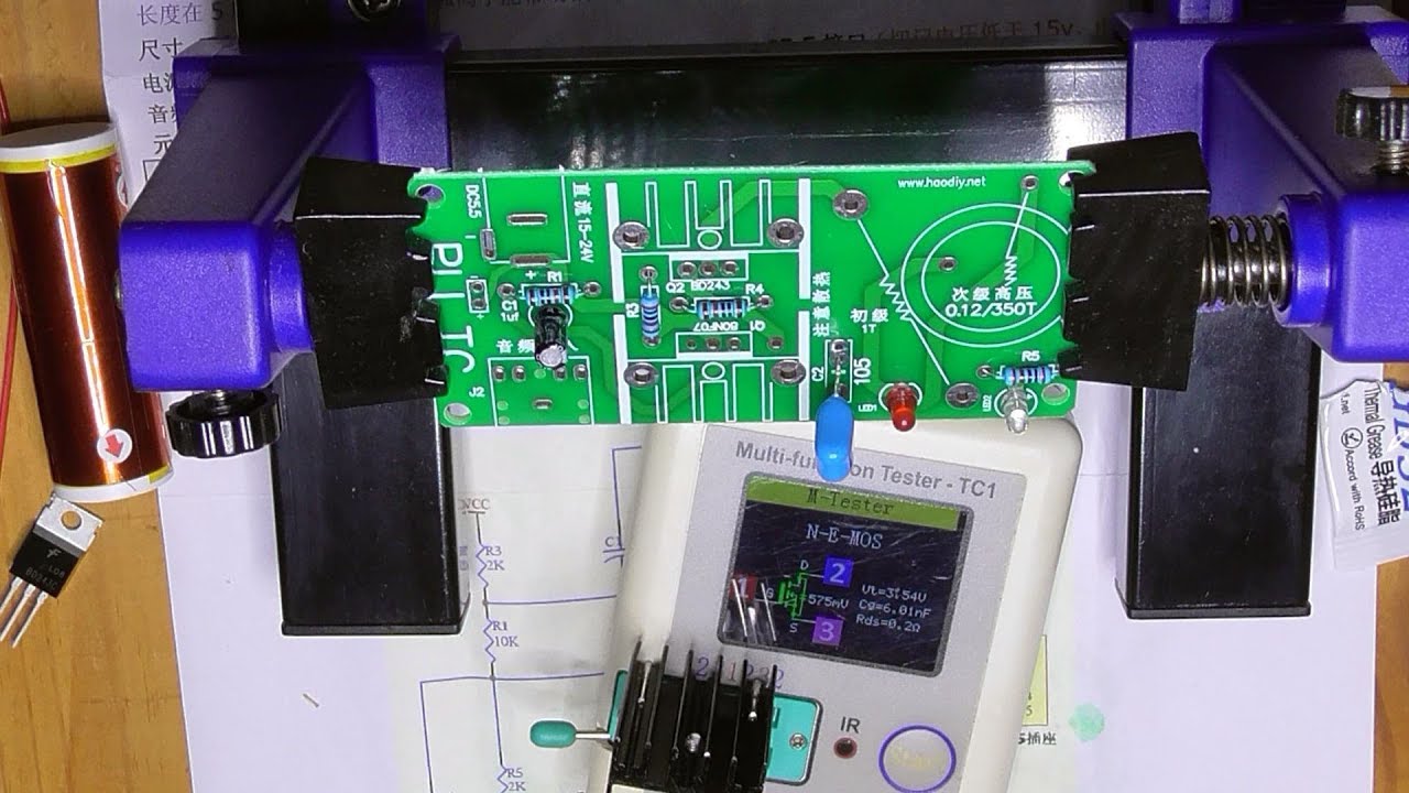 Color LCD Transistor Tester works with Musical Tesla Coil DIY Kit ...