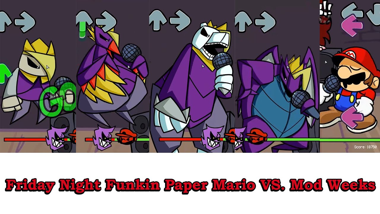 Friday Night Funkin Paper Mario VS. Mod Weeks - YouTube