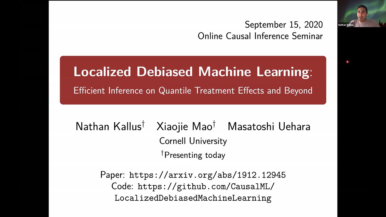 Nathan Kallus and Xiaojie Mao: Localized Debiased Machine Learning - YouTube