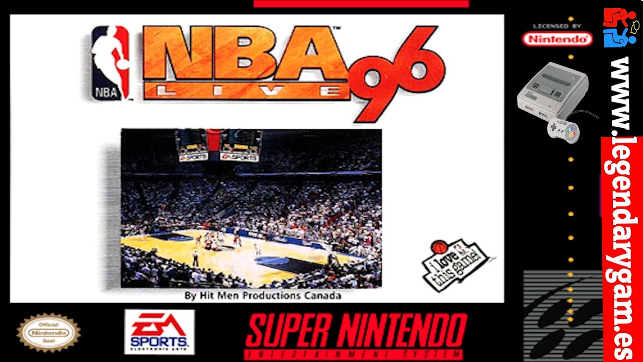 NBA Live 96 - SNES - 1995 NBA Finals Rematch - Houston Rockets vs ...