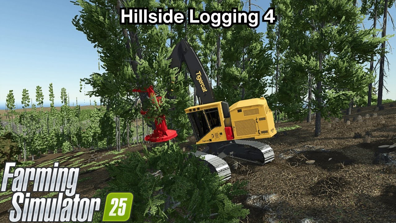 Logging on a steep slope part 4 (Farming Simulator 25) - YouTube