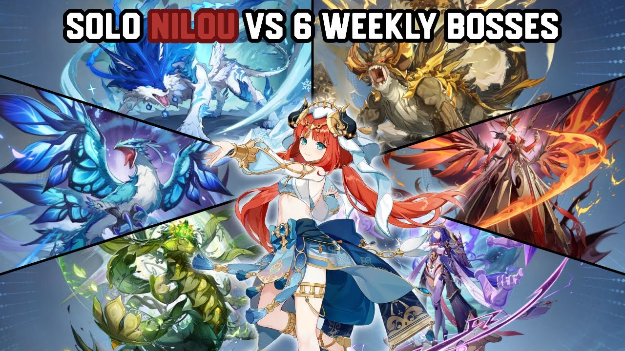Solo C0 Nilou vs 6 Weekly Bosses Without Food Buff | Genshin Impact ...