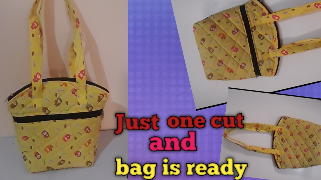 super bag ।। one cut and bag is ready ।। hand bag ।। diy craft ।।style ...