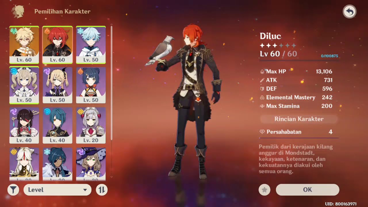 Guide artefak for diluc and gameplay diluc skill - YouTube