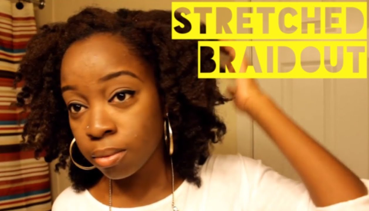Stretched Braidout on Natural Hair - YouTube