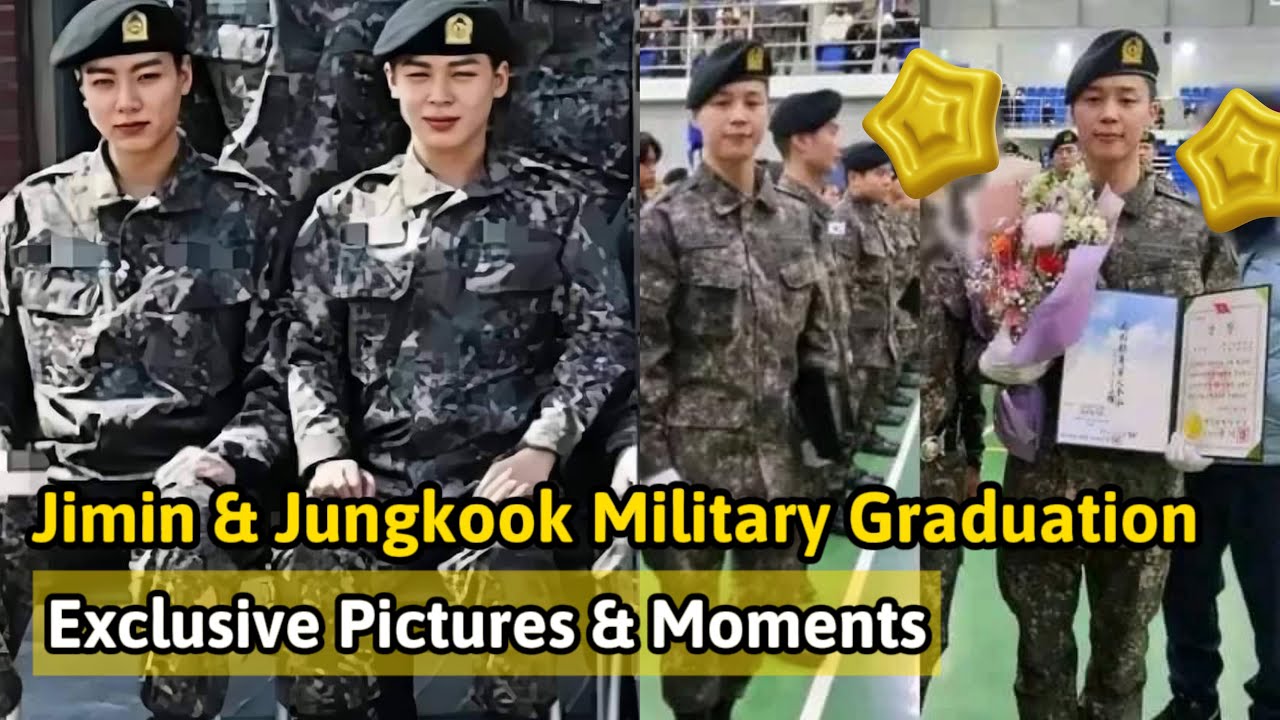 BTS Jimin & Jungkook Graduate as Military Trainees | Jungkook Military ... BTS Jimin & Jungkook Graduate as Military Trainees | Jungkook Military ...