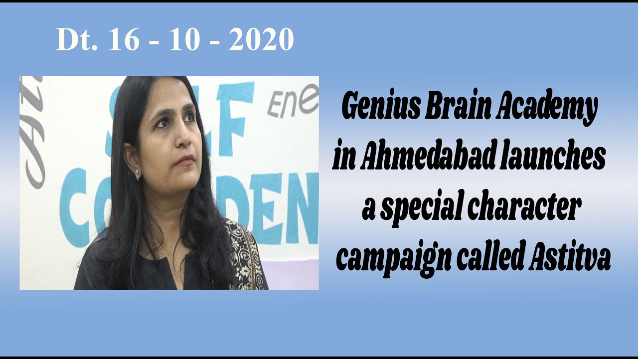 Genius Brain Academy in Ahmedabad launches a special character campaign ...