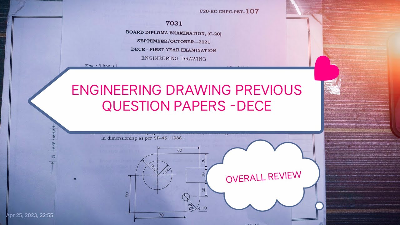 ENGINEERING DRAWING PREVIOUS QUESTION PAPERS - DECE - YouTube