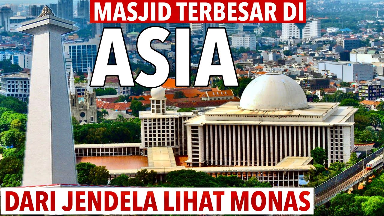 Lihat Keindahan Monas Dari Jendela Masjid Istiqlal | Naik Kereta KRL ...