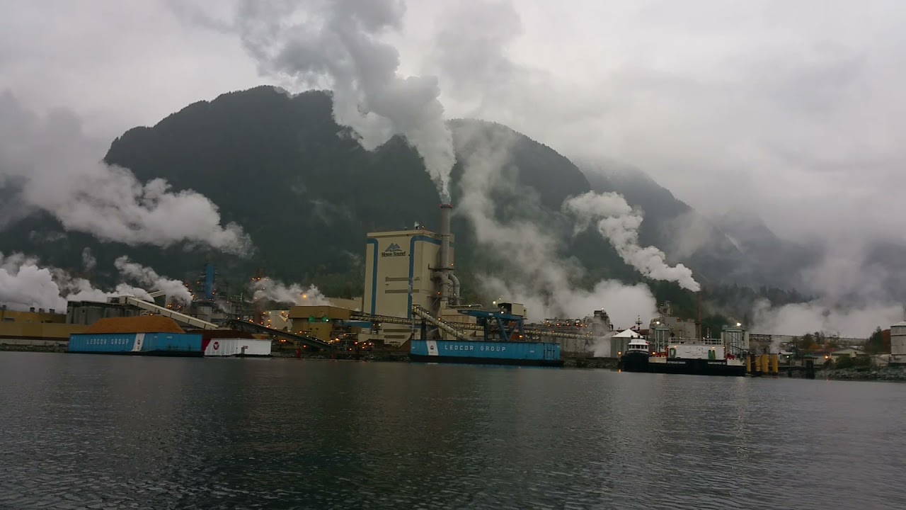 Howe Sound Pulp and Paper viewed from the water - YouTube