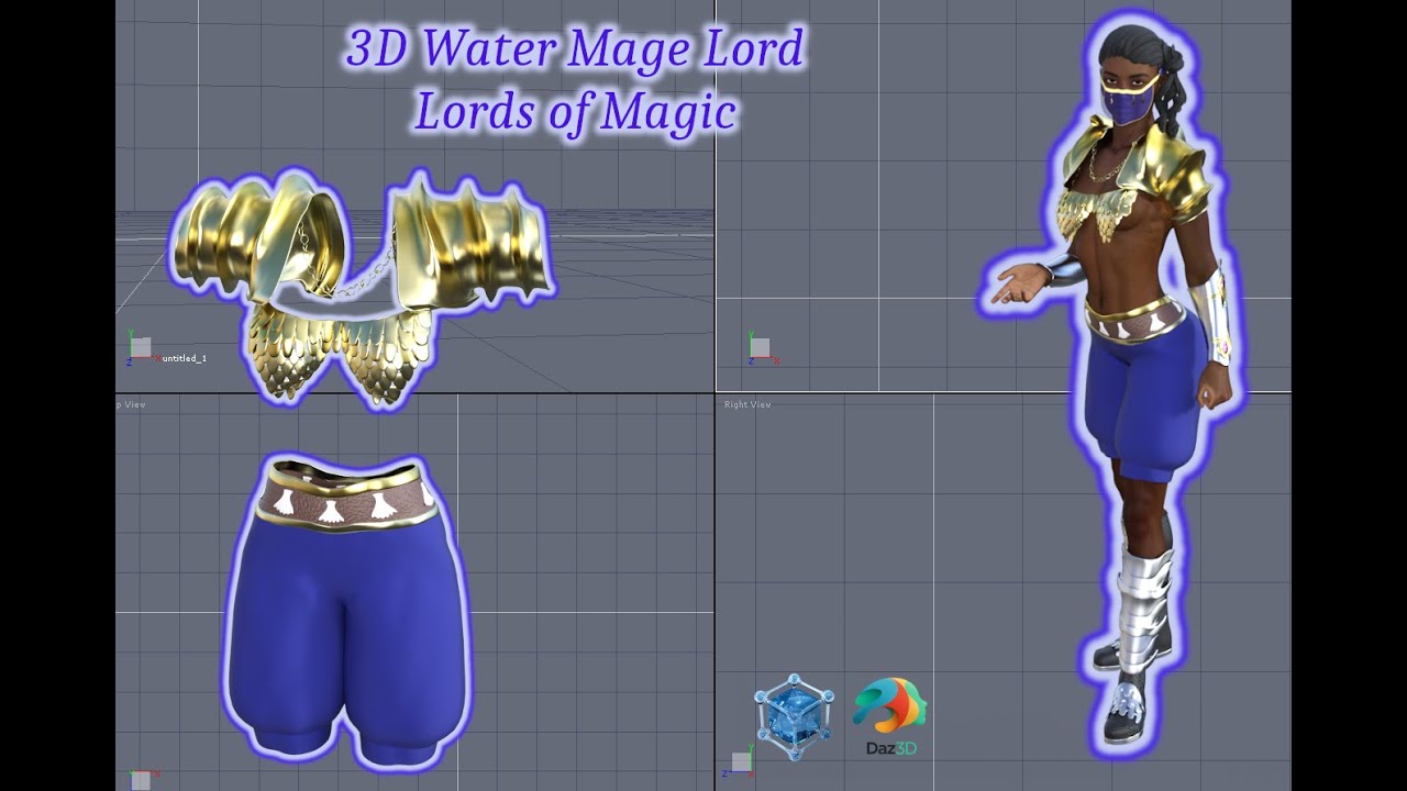 3D Water Mage lord of Lords of Magic - YouTube