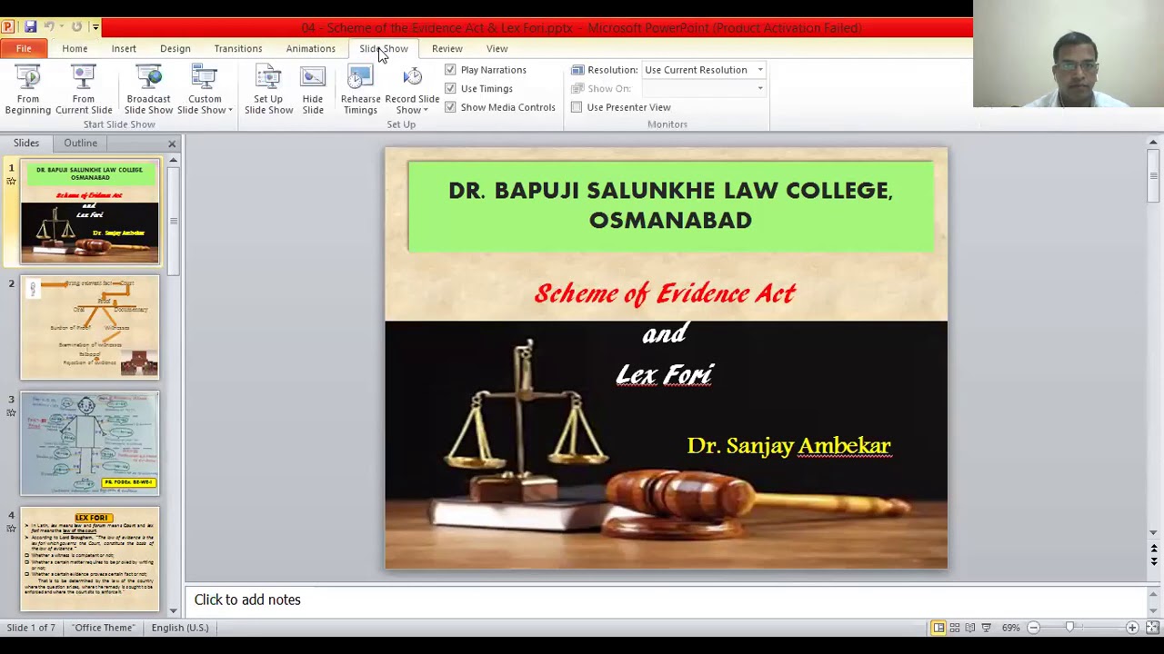 SCHEME OF THE EVIDENCE ACT and LEX FORI, by Dr. Sanjay Ambekar - YouTube