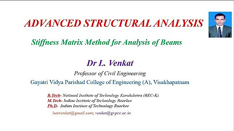 Stiffness Matrix Method for Analysis of beams, frames and Trusses - YouTube