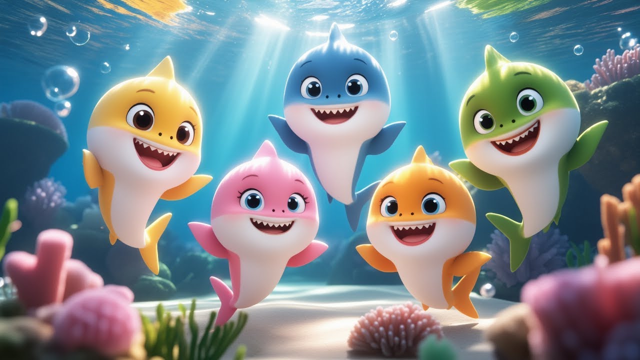 Baby Shark Dance Song Cute 3D Animation for Kids Twinkle Tune World ...