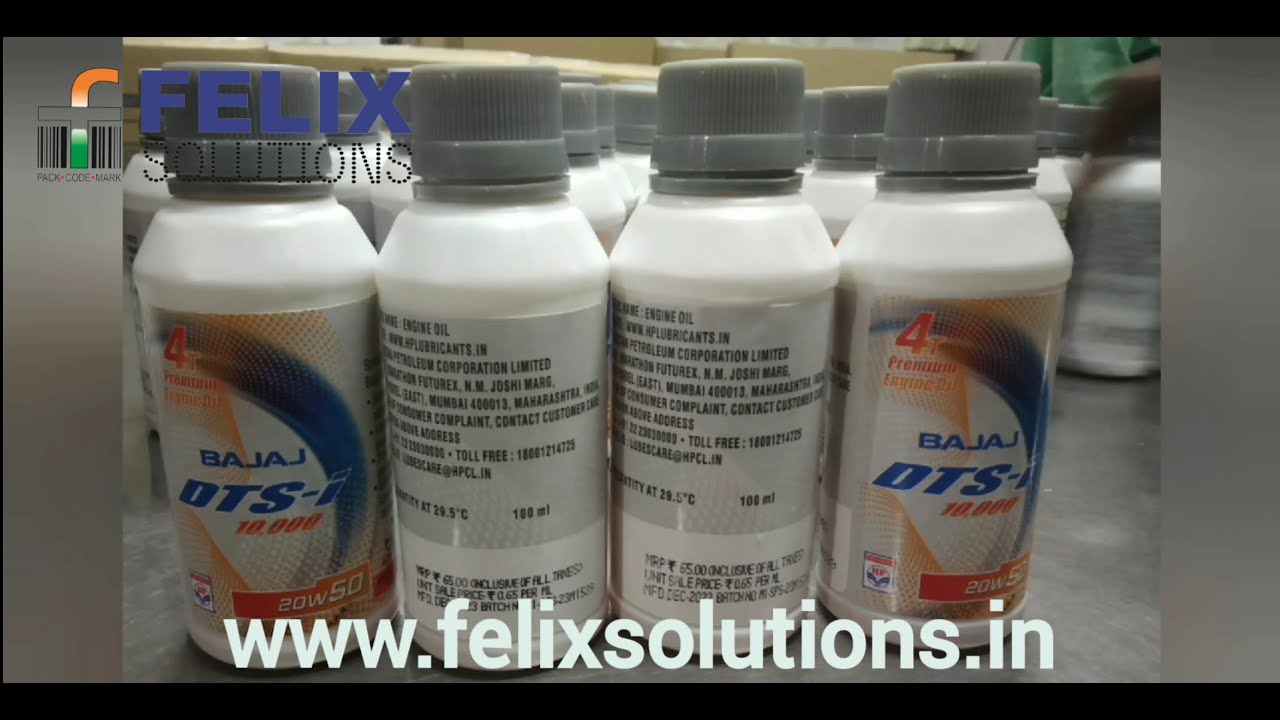 Ci5500 | Citronix Continuous Inkjet Printer Coding on Engine Oil ...