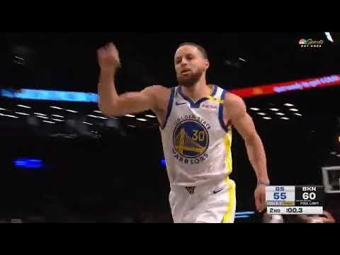 Steph Curry INSANE half court buzzer beater vs Nets and runs straight to locker room 😂 - YouTube