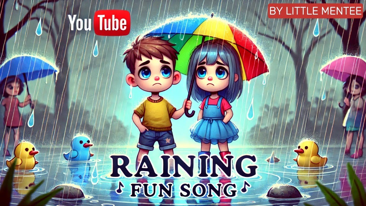 Raining Fun Song For Kids! | 🎵 #LittleMentee - YouTube