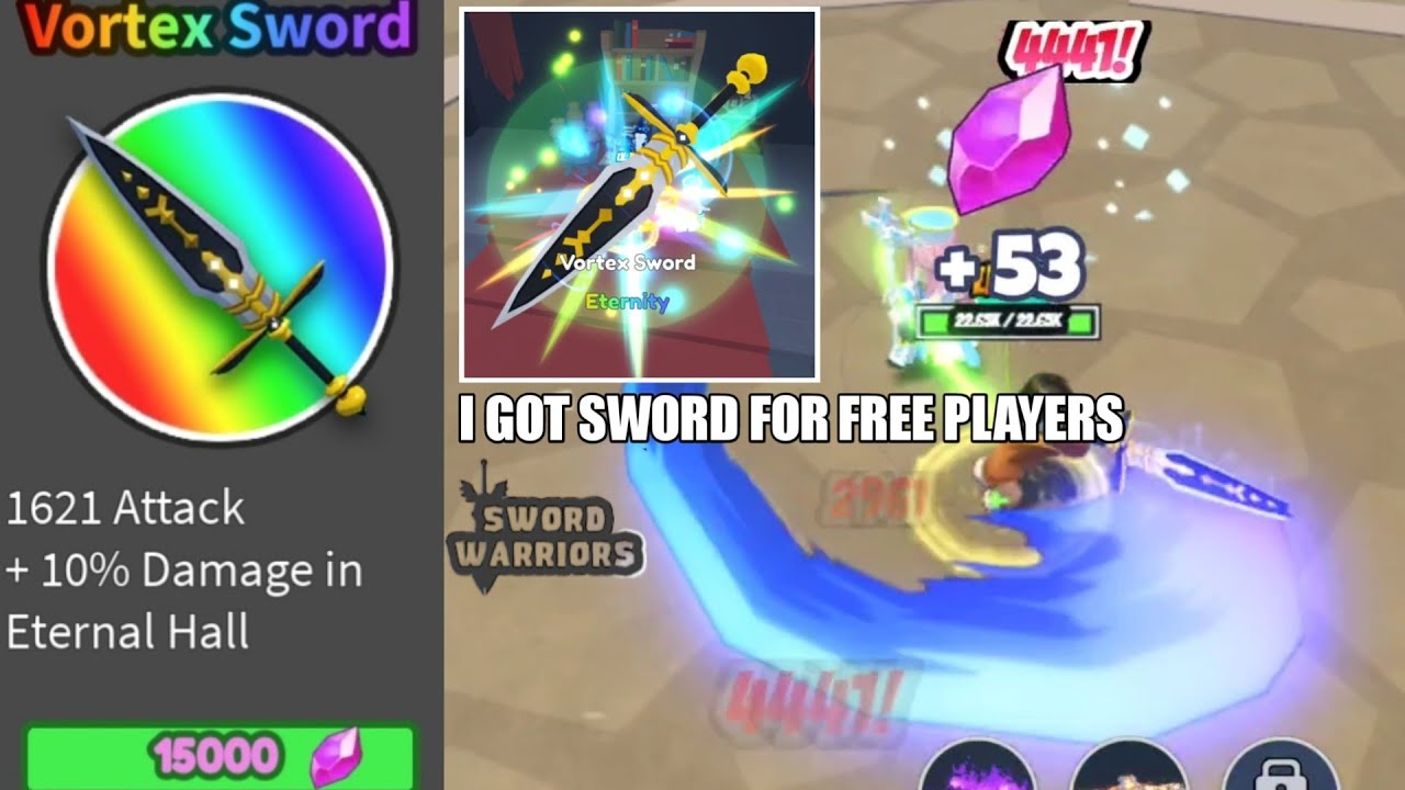 Finally I Got 15k eternal gems & I got the vortex sword | Sword ...
