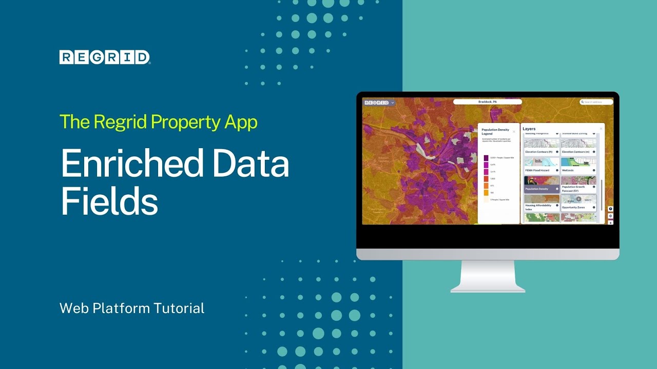Enriched Data Fields - The Regrid Property App (Web) - YouTube