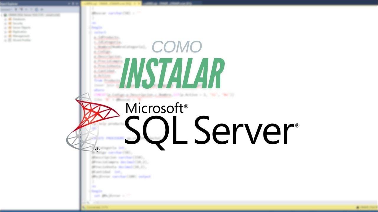 Como instalar SQL Server en Windows - YouTube