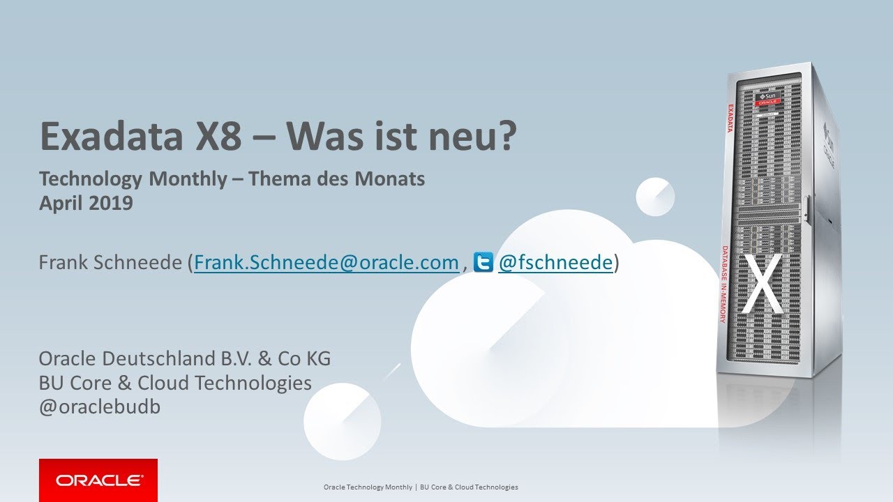 Exadata X8 - Was ist neu? - YouTube