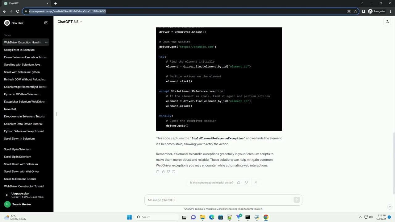 How To Resolve Selenium Webdriver Exception Youtube