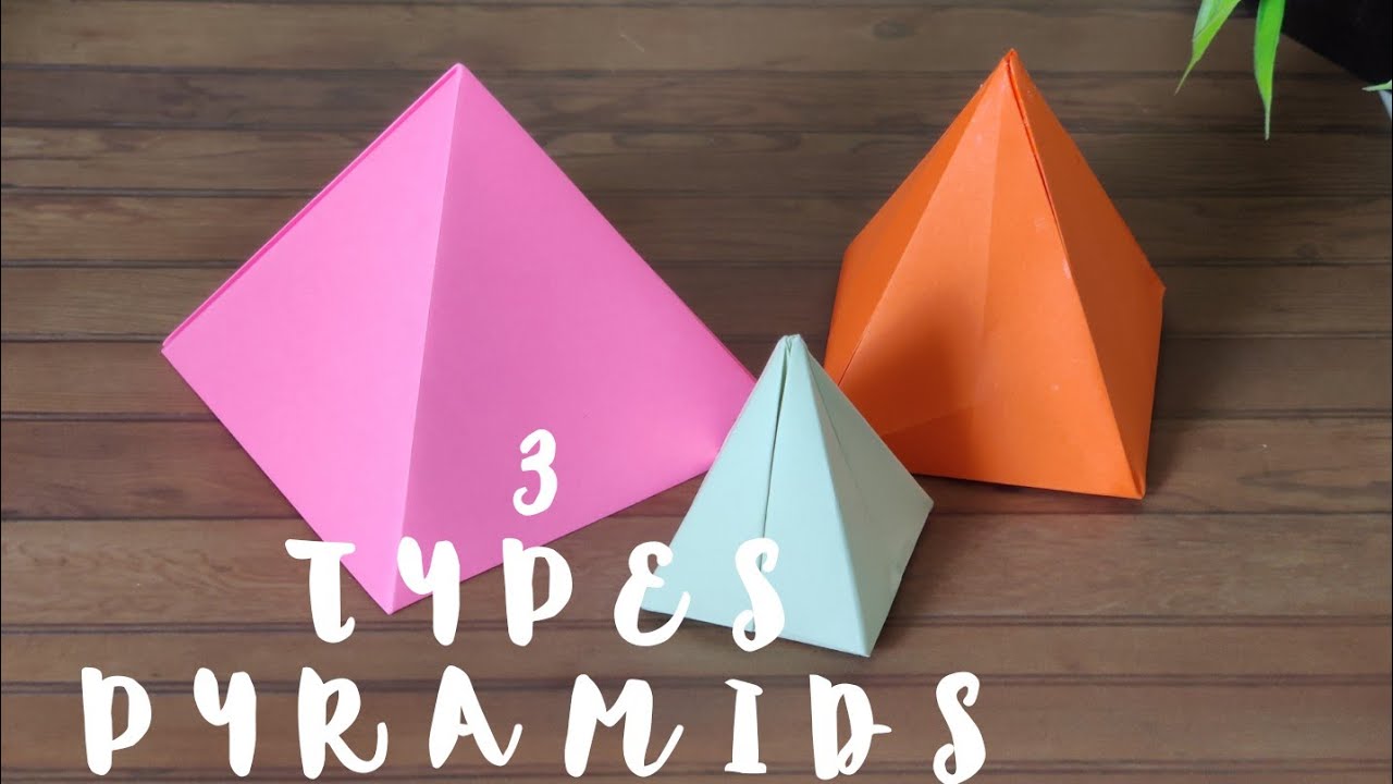 Origami pyramids 3 types easy step by step ll easy Hands - YouTube