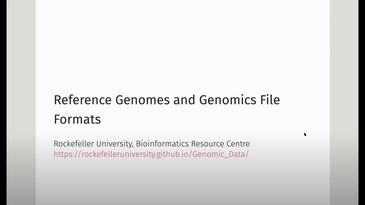 Genomic Files Formats and IGV - YouTube