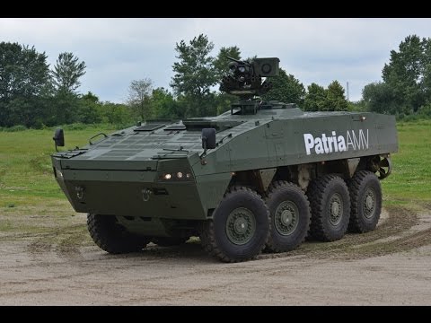 Patria AMV - Contender for Romanian 8X8 amphibous APC - YouTube