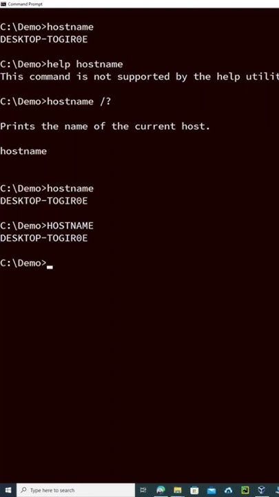 The ‘hostname’ command works on (Windows, Mac/UNIX, and Linux) - YouTube