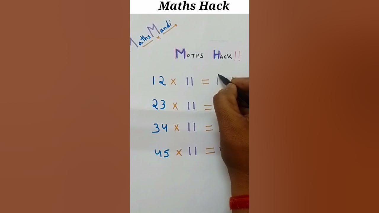 math hack #mathstricks #maths - YouTube