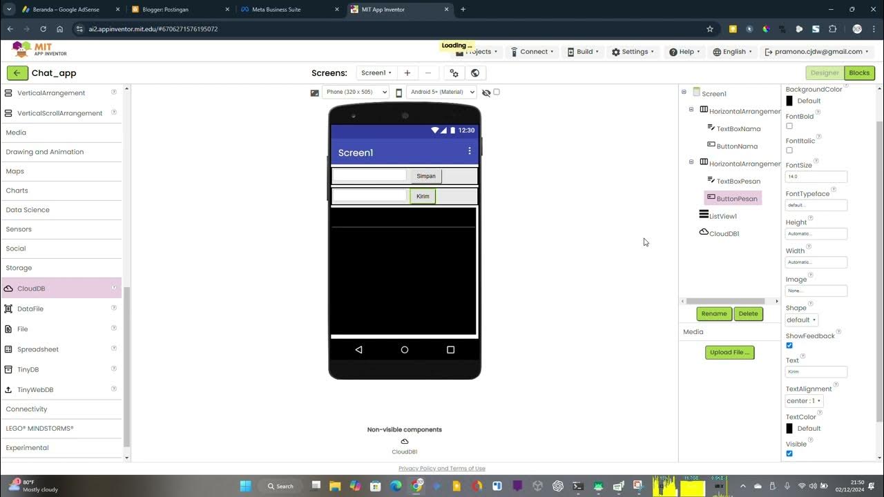 Membuat Aplikasi Chat Sederhana dengan MIT App Inventor - YouTube