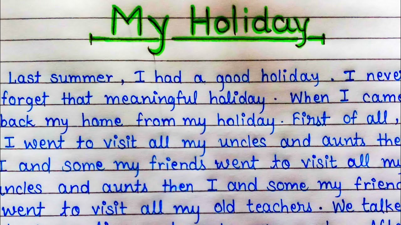 Handwriting Practice For Beginners & Students | One paragraph on "My ...