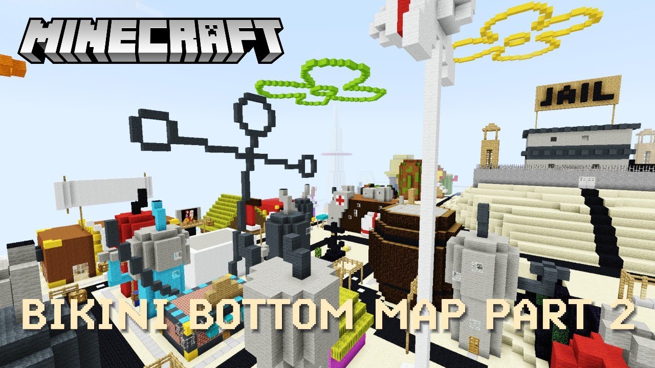 MINECRAFT POCKET EDITION - Bikini Bottom Map (SpongeBob) Part 2 - YouTube