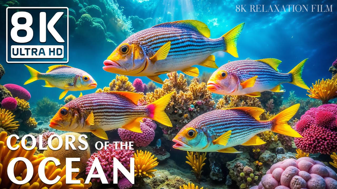 Aquarium 8K (ULTRA HD) - Captivating Moments with Beautiful Coral Reef ...