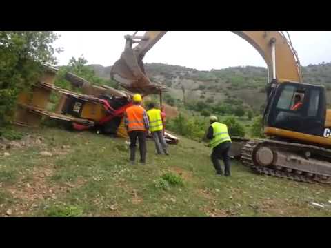 Backhoe accident - YouTube