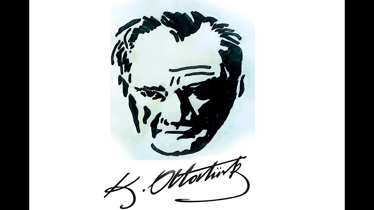 How To Atatürk Draw Easy Atatürk vektörel çizimi 19 Mayıs - YouTube