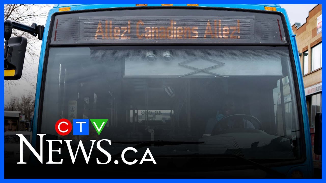 STM changes its Go Habs Go banner after complaints made to OQLF - YouTube