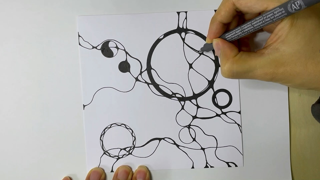 Golden Neurographic Art | Easy Art Tutorial StepbyStep for Beginners ...