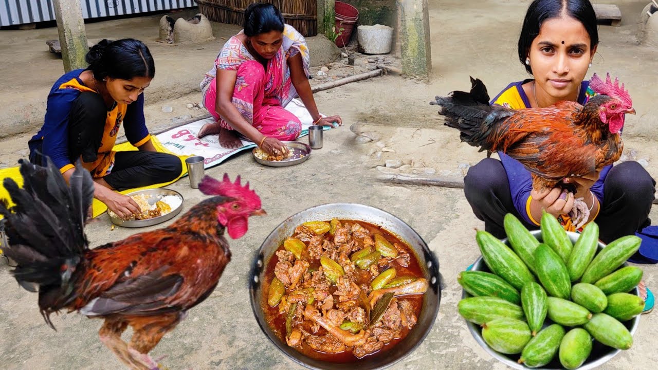 New Style RED COUNTRY CHICKEN cooking with fresh PARWAL by tribe girl ...