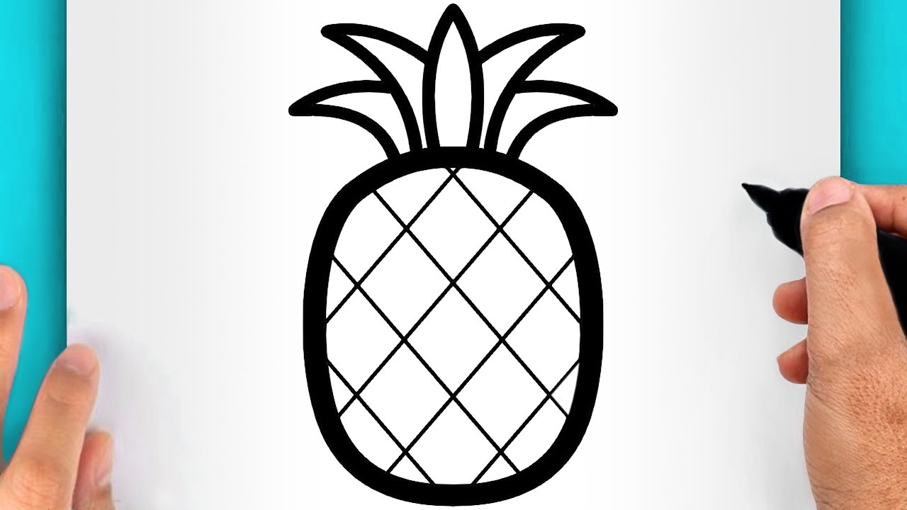 DISEGNI FACILI DA FARE | COME DISEGNARE UN ANANAS FACILE (VIDEO DI ...