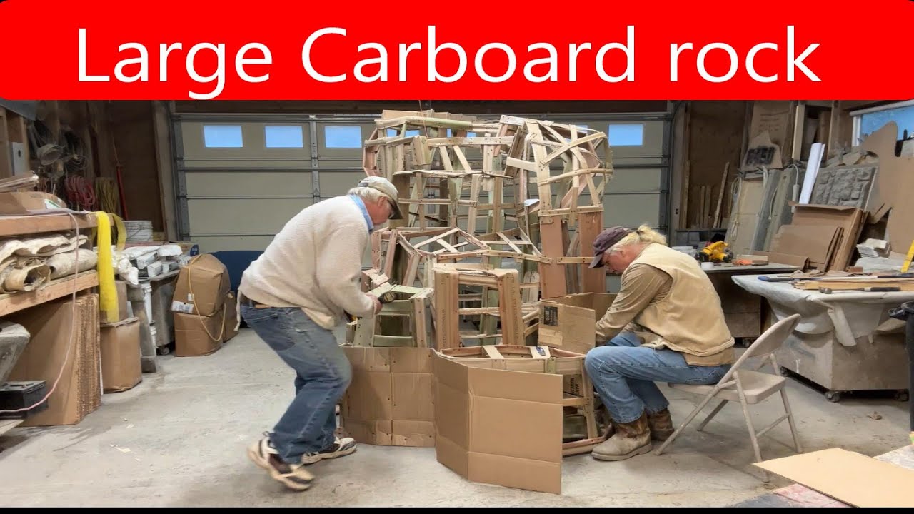 Super Large Cardboard Climbing rock - YouTube